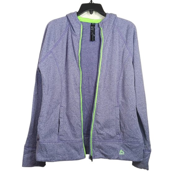 RBX | Jackets & Coats | Rbx Hooded Fleece Jacket Womens Xl Purple Neon ...